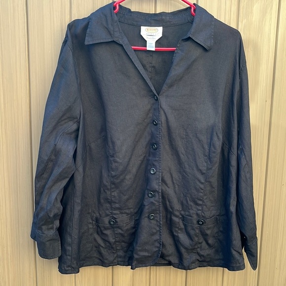 Talbots | Jackets & Coats | Talbots Irish Linen Button Down Blazer ...